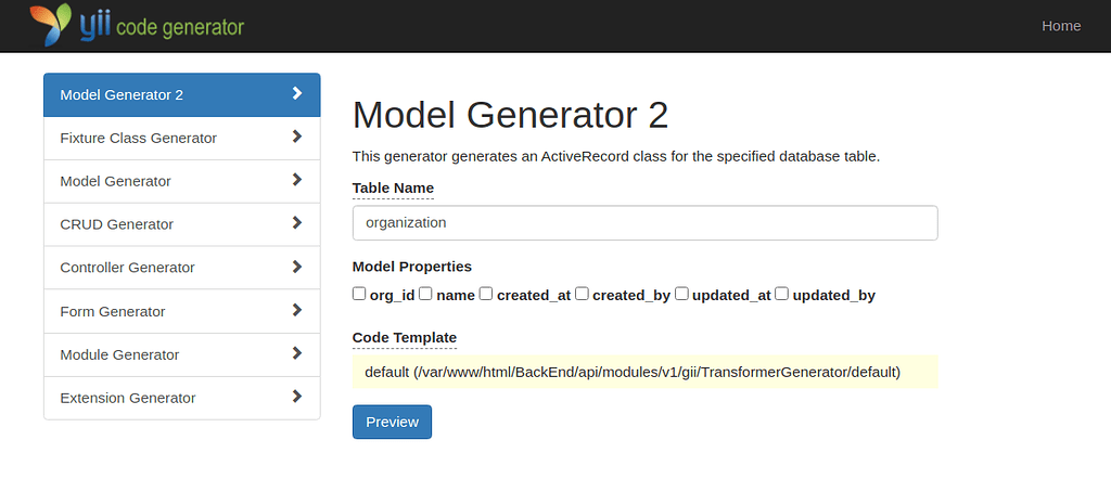 Custom Gii Model Generator Tips Snippets And Tutorials Yii