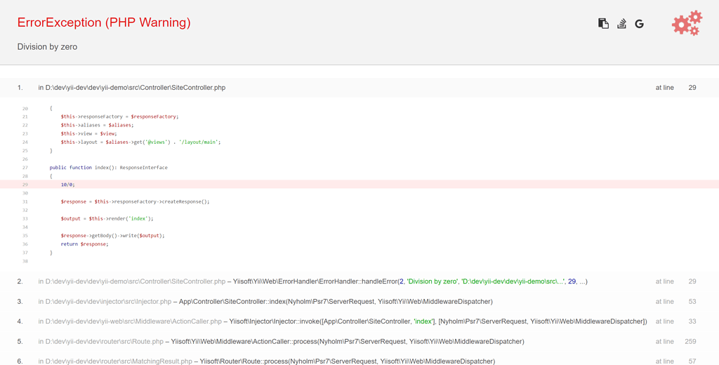 Error Handler Is Back Design Discussions Yii Framework Forum